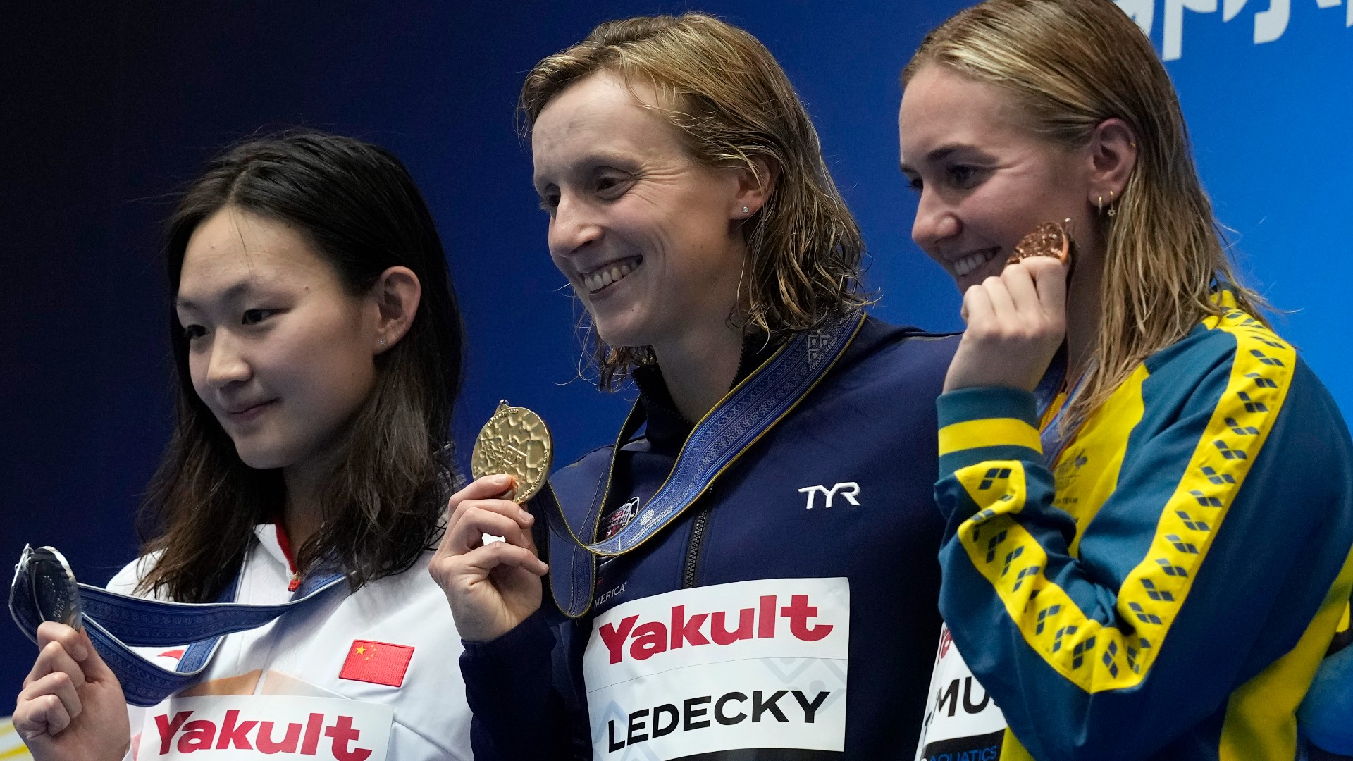 Katie Ledecky breaks Michael Phelps record | wusa9.com