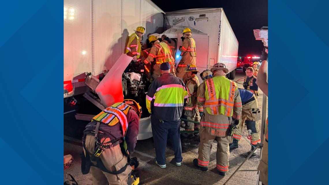 Two lanes closed after 18-wheelers collide on westbound MD-200 | wusa9.com