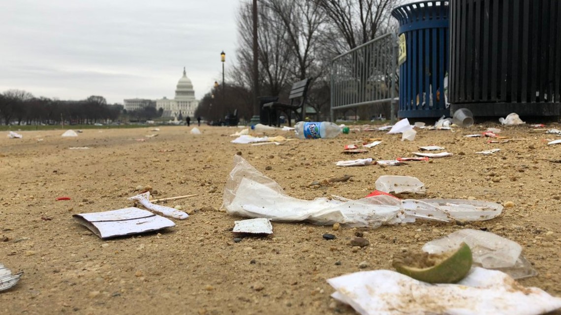 Litter piles up on National Mall as shutdown continues; DC works ...
