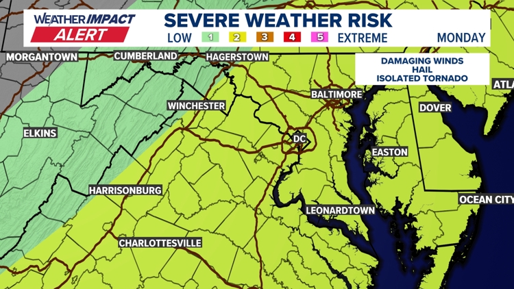 Severe storms hit the Washington area Monday with damaging winds ...