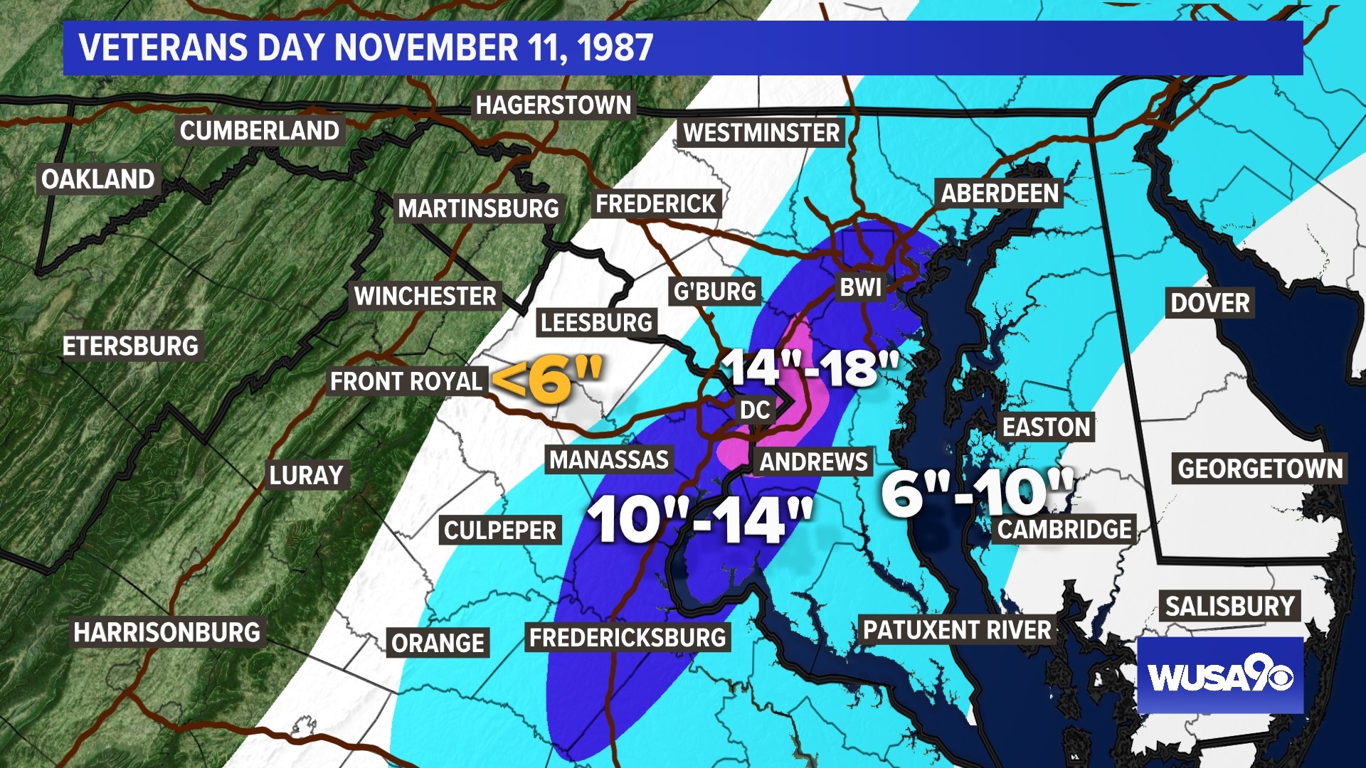 Remembering the historic Veterans Day snowstorm of 1987 | wusa9.com