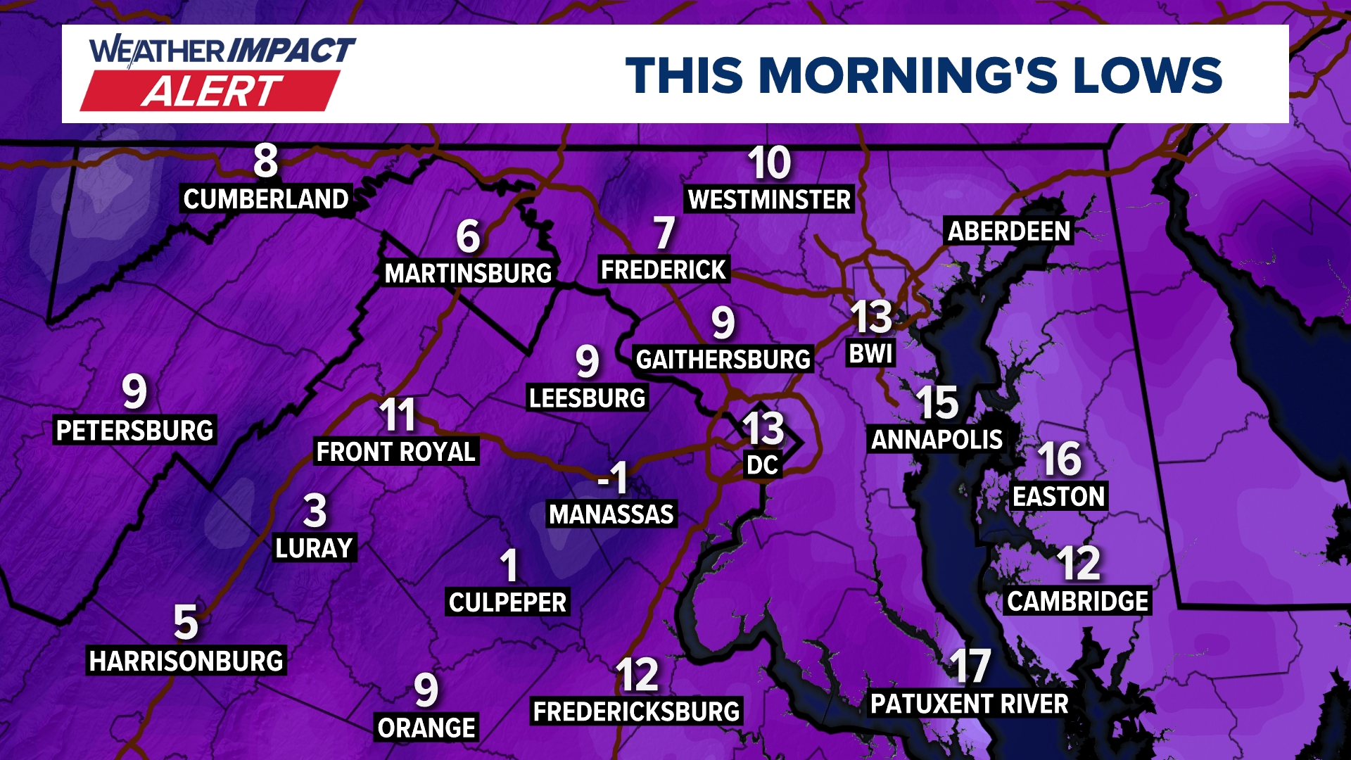 This spot in the DC area dropped to zero Tuesday morning | wusa9.com