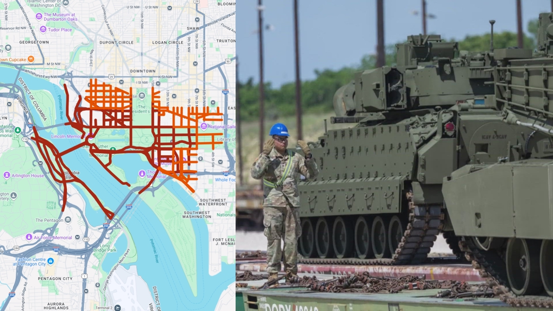 DC Road Closures and Metro Changes for Army's 250th Parade: Interactive ...