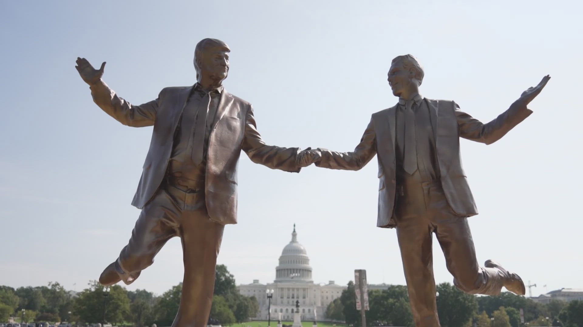 Trump-Epstein statue appears on National Mall in DC | wusa9.com