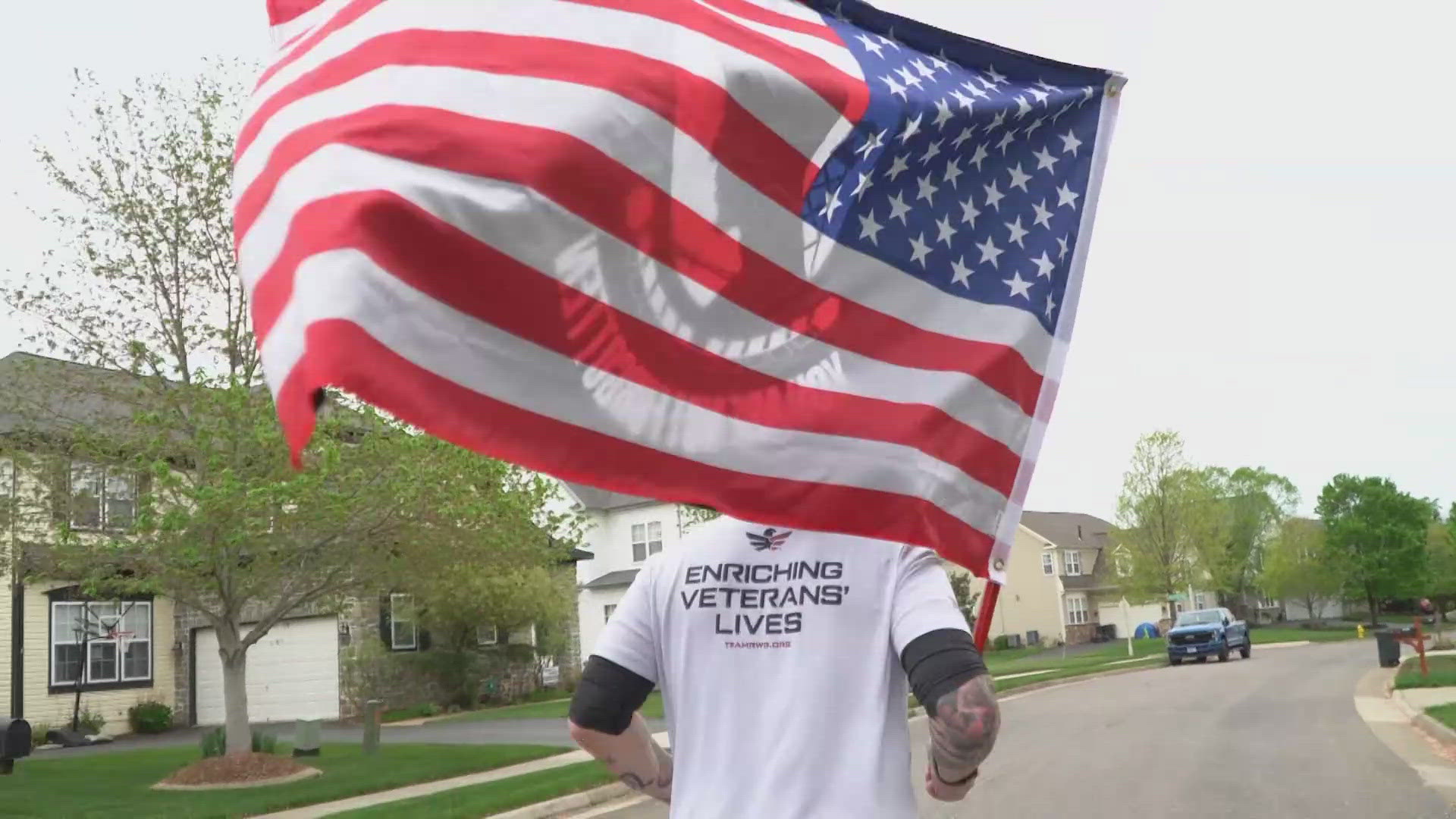 Virginia runner inspires community flying American flag, POW/MIA flag ...