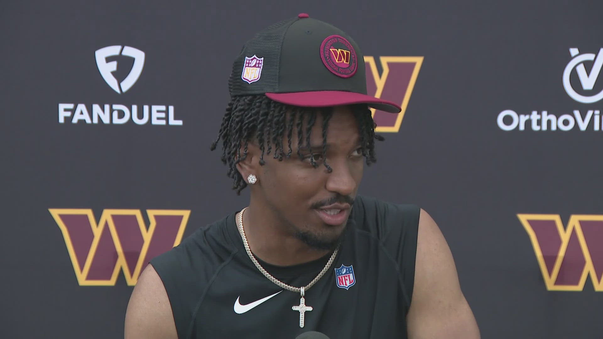 Commanders QB Jayden Daniels talks competing against Pros for the first ...