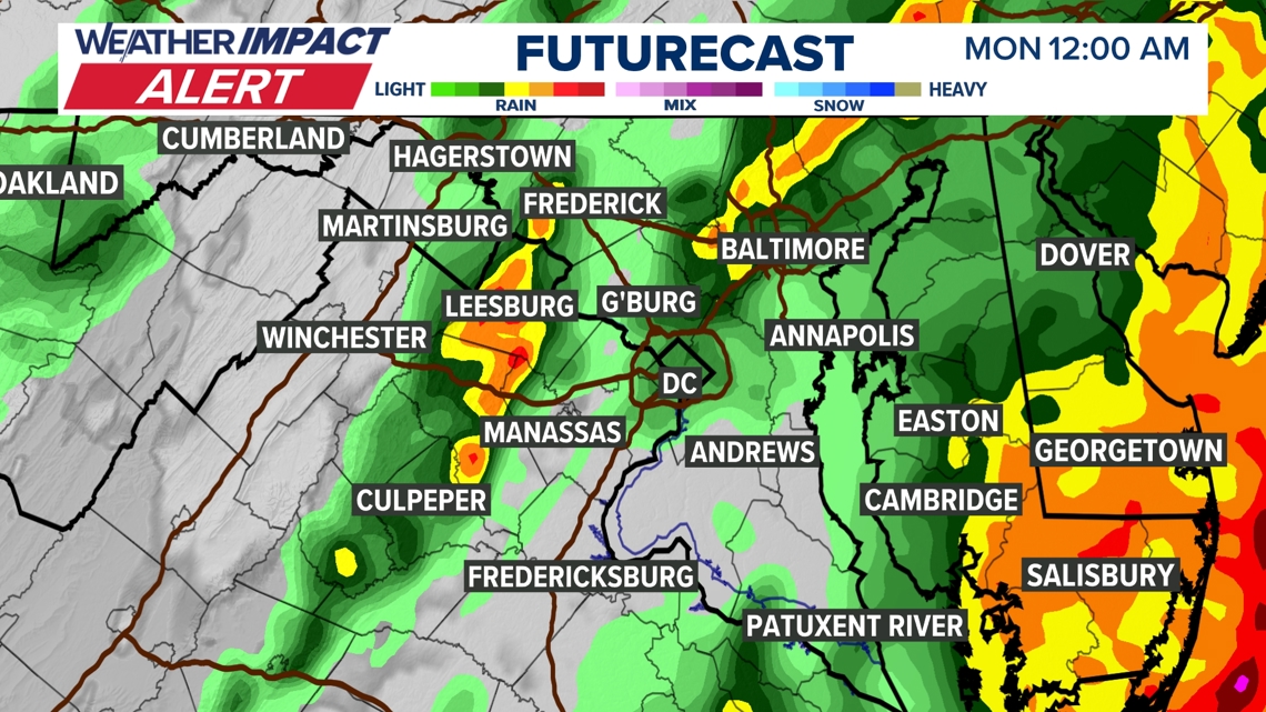 Timeline: Storms will hit DC area Sunday | wusa9.com