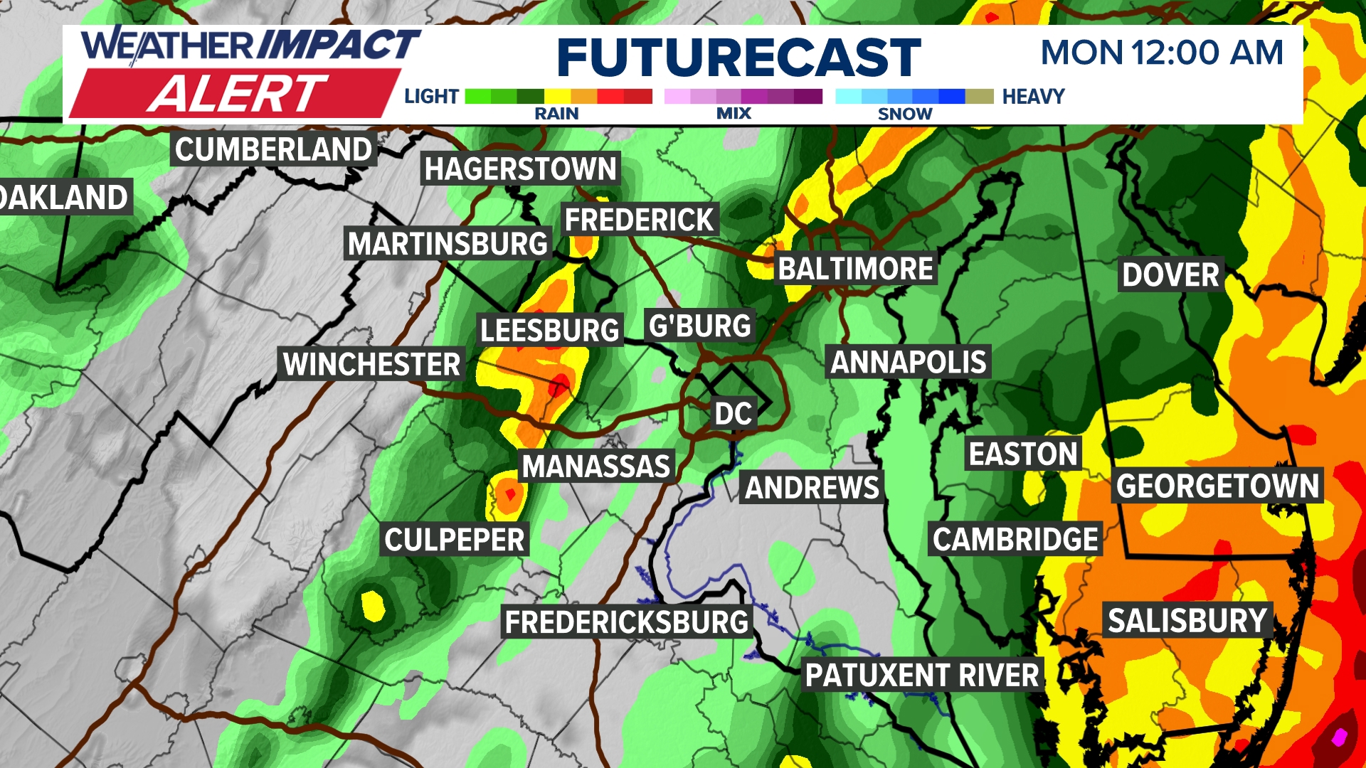 Timeline: Storms will hit DC area Sunday | wusa9.com