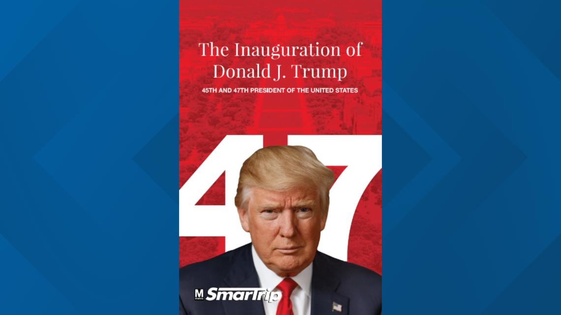Special inauguration Metro cards will feature an image of Donald Trump ...