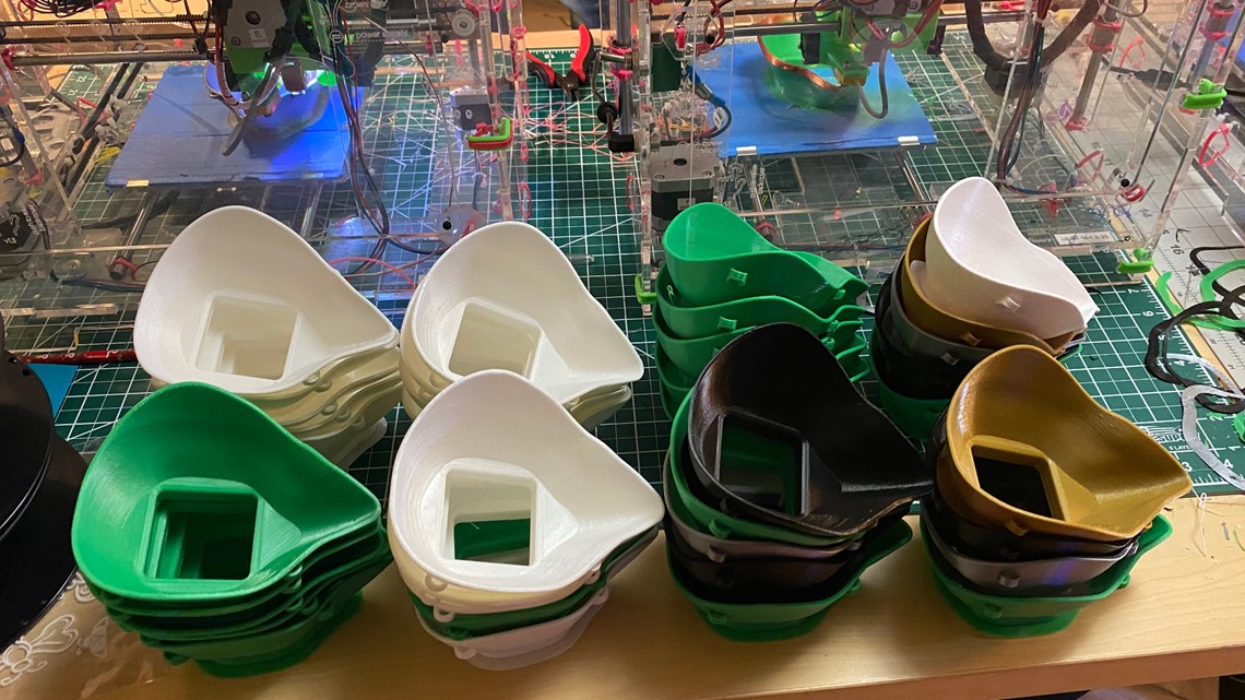 Librarians use 3D printing to make masks for health care workers ...