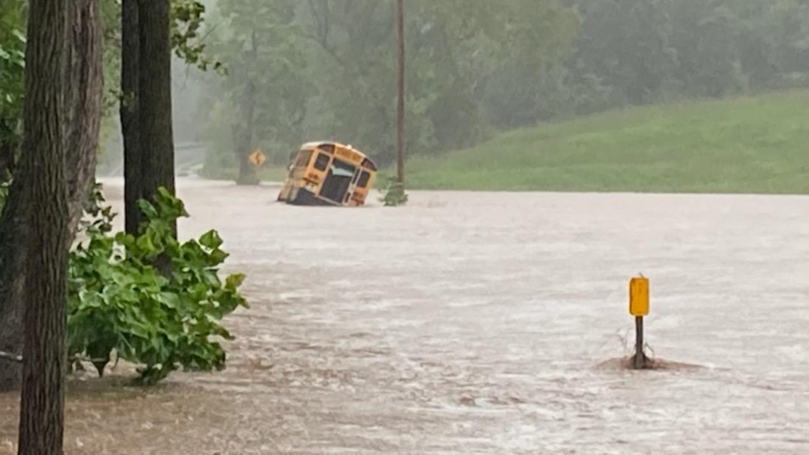 Frederick County school bus rescue after flooding from Ida | wusa9.com