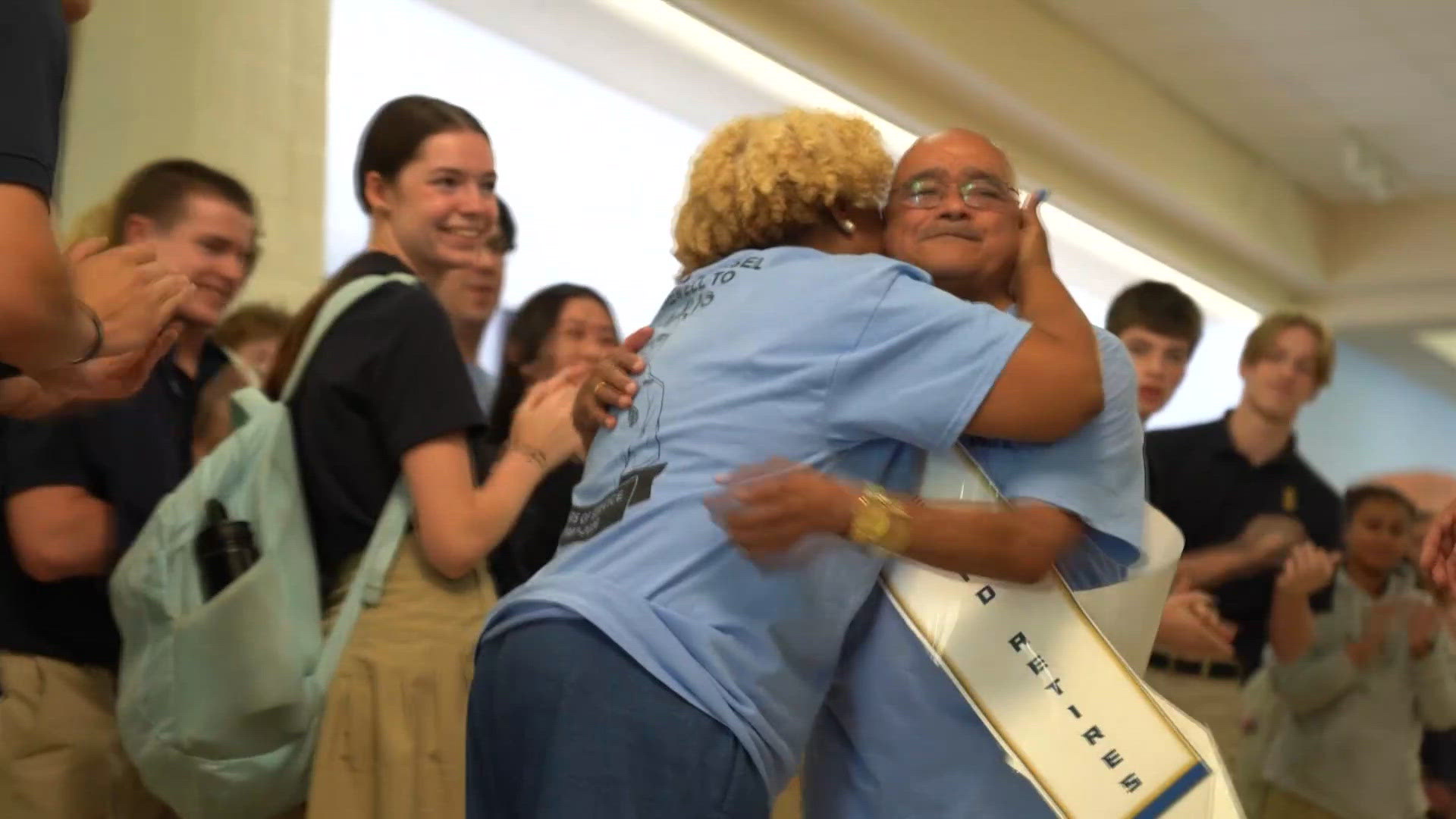 Students surprise beloved Maryland school janitor with emotional ...