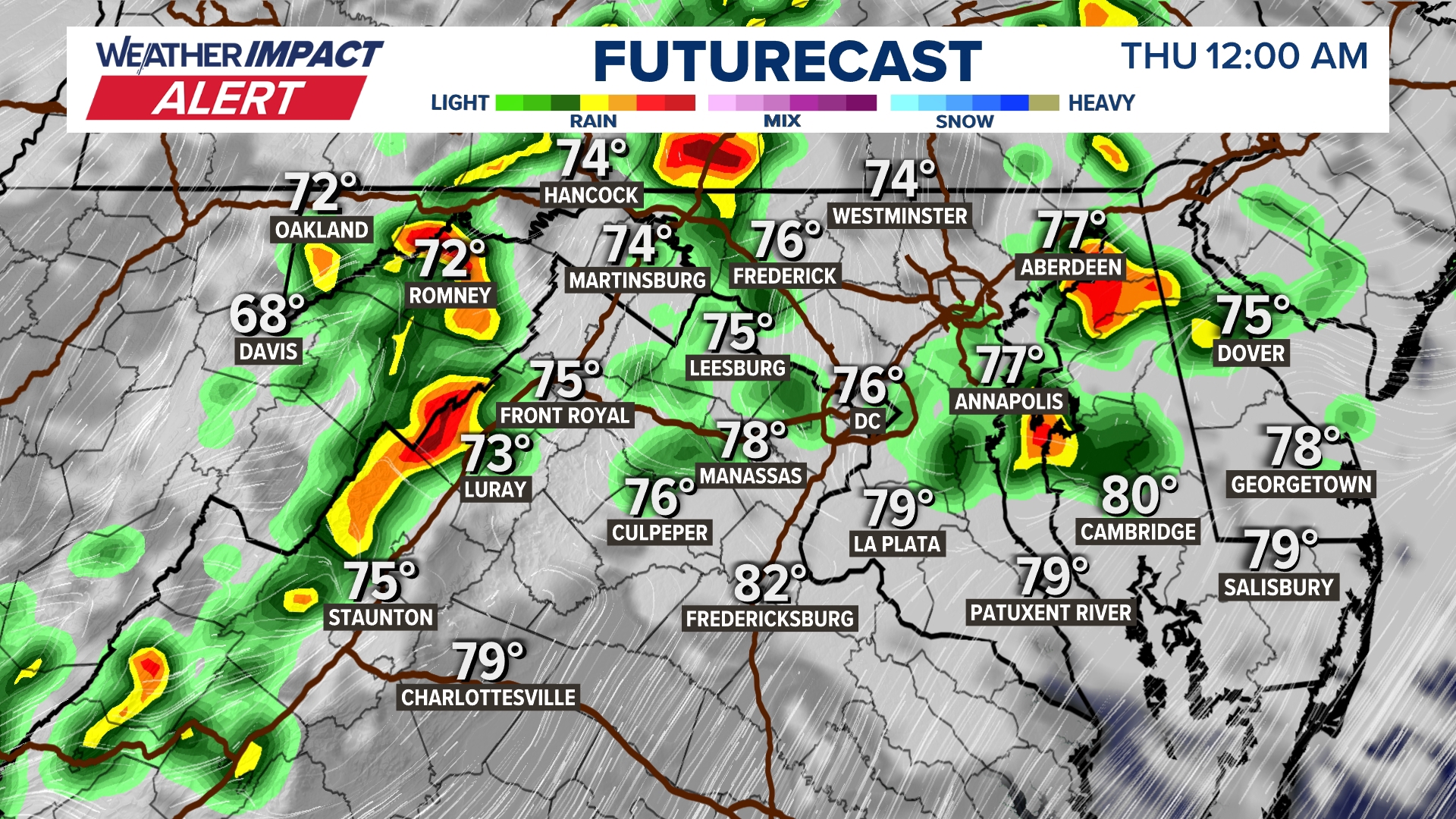 Another round of storms brings a flood risk to the DC region Wednesday ...