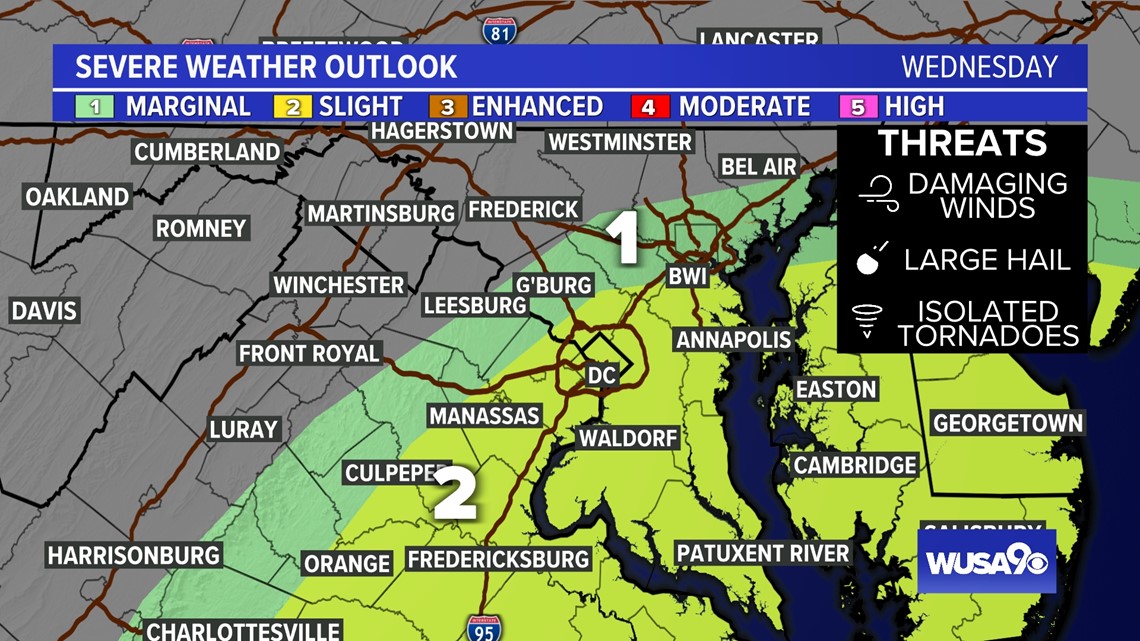 Rain and storms will stick around for the start of the week | wusa9.com