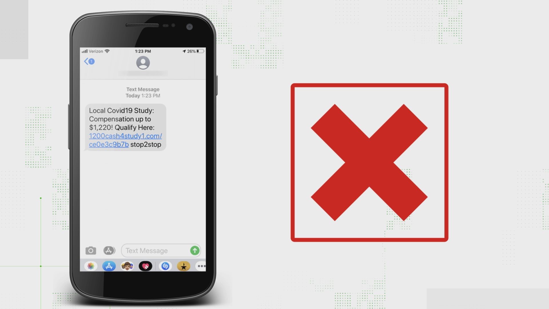 Covid 19 text scam: Fact check, is this real? Do not click link | wusa9.com