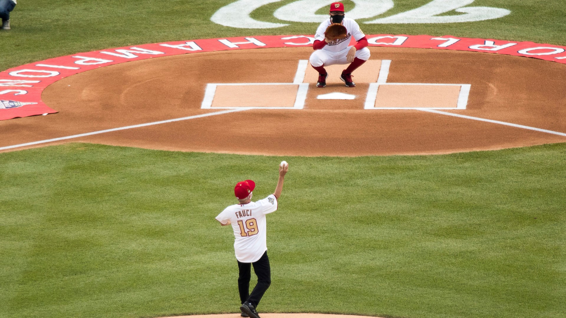 Fauci first pitch video: Dr. Fauci's first pitch nats opening day ...