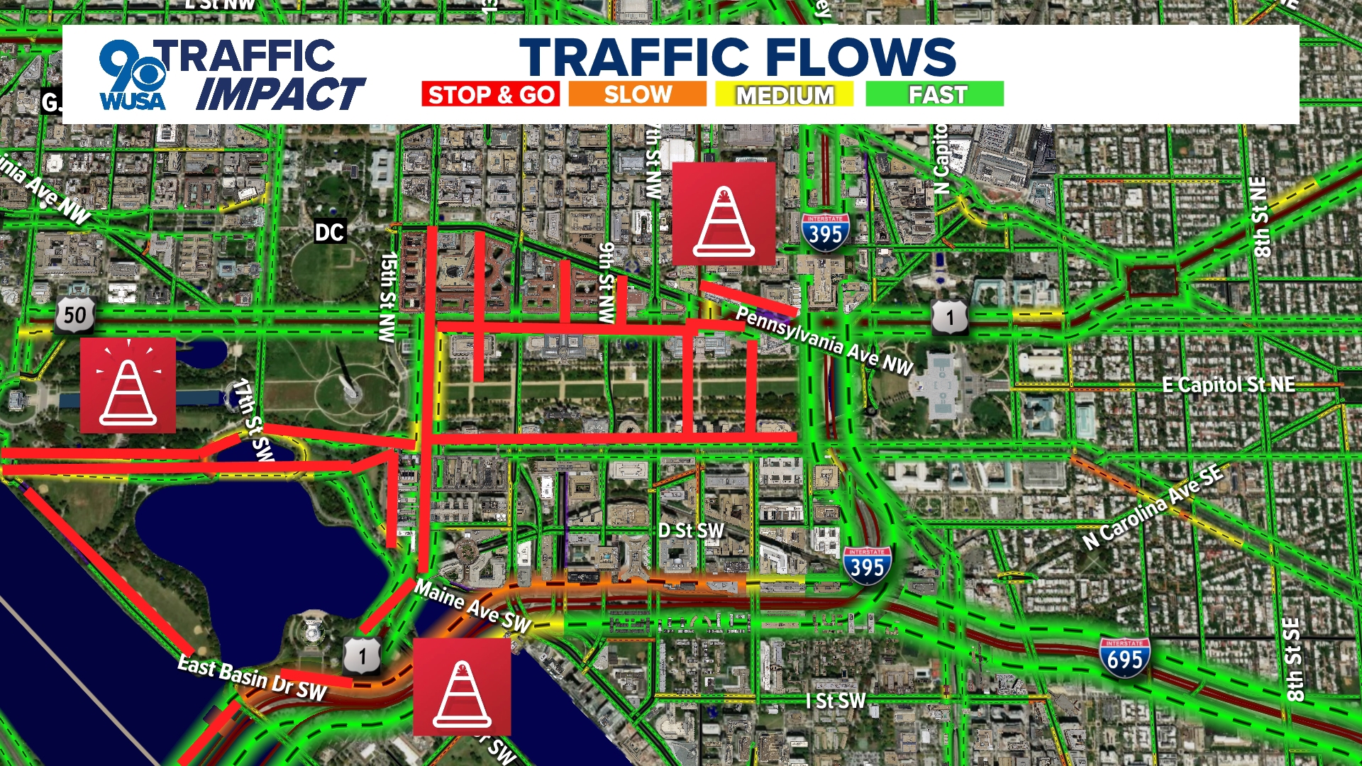 ROAD CLOSURES: DC Bike Ride shuts down roads in District, Virginia ...