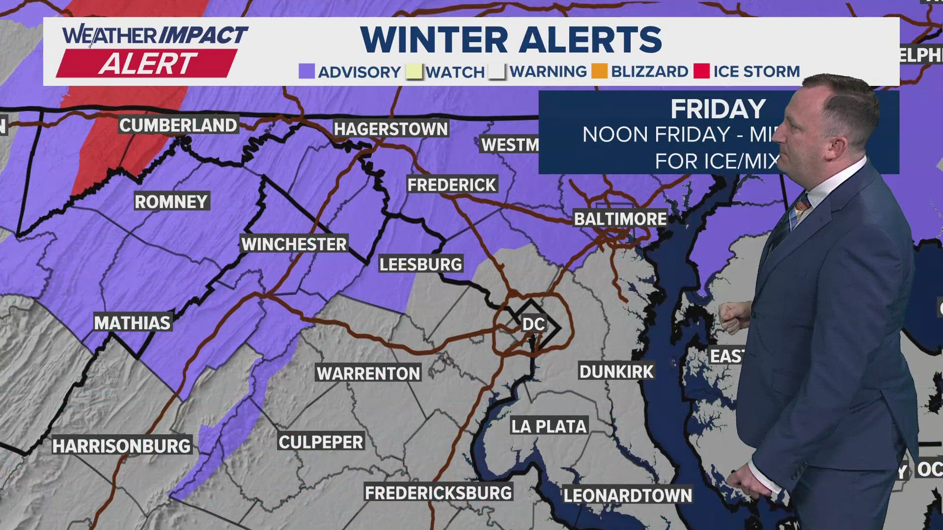 When rain, ice and snow may fall in the DC region Friday | wusa9.com
