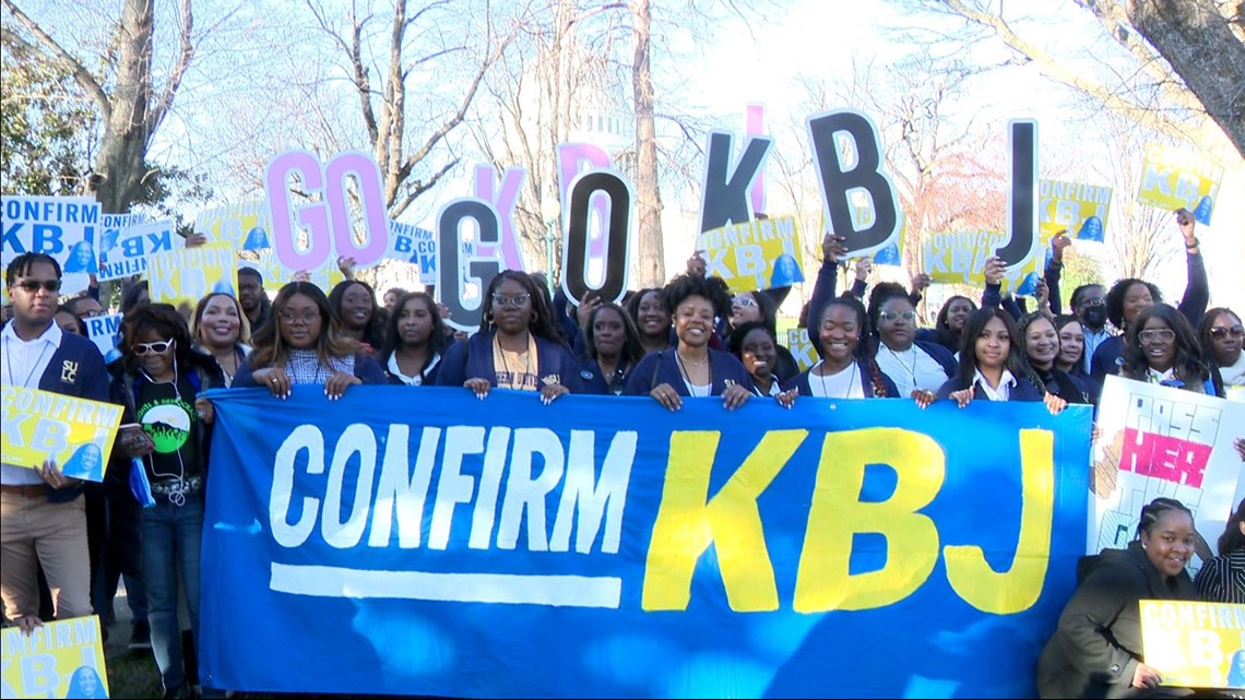 Confirmation hearing for Judge Jackson draws rallies and protests ...