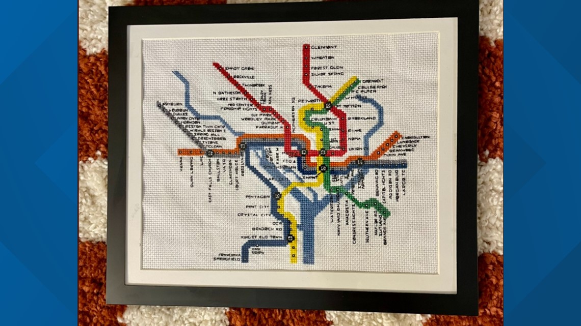 Cross stitch Metro map gets WMATA's attention | wusa9.com