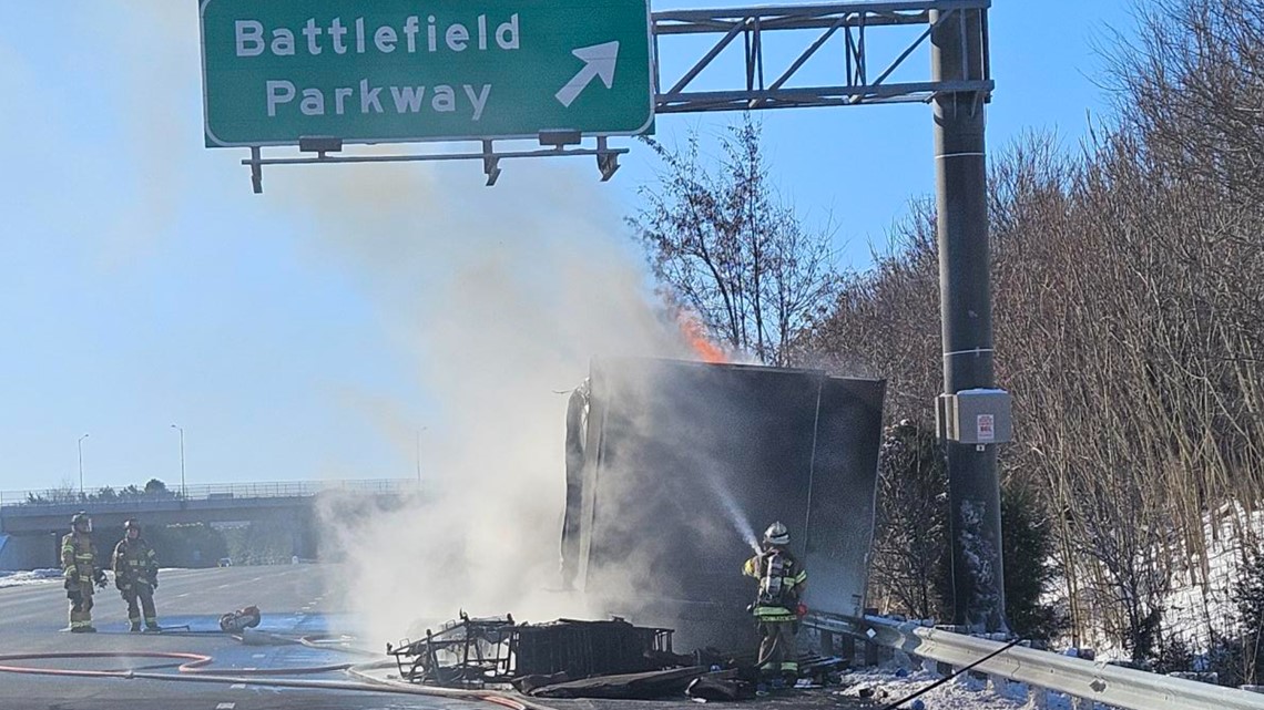 Driver safe after tractor-trailer fire along Rt. 267 | wusa9.com
