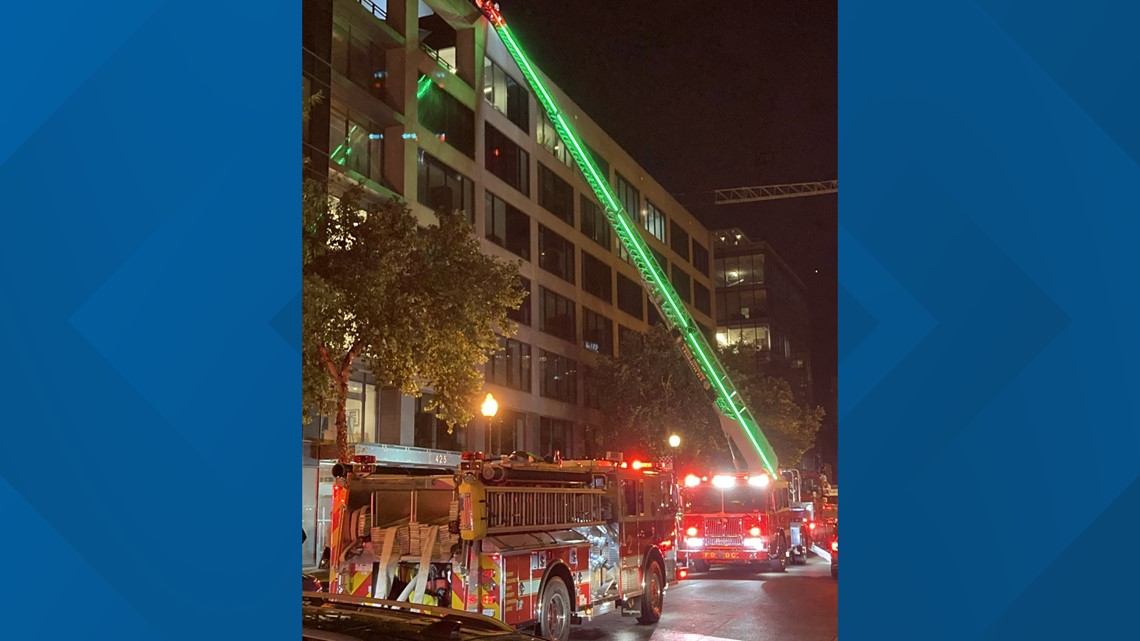 Ventilation fire at DC apartment causes sparks to fly from the roof ...