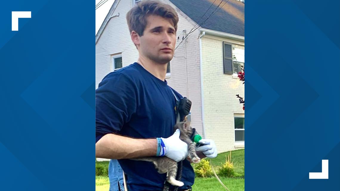 Firefighters rescue kitten from Maryland house fire | wusa9.com