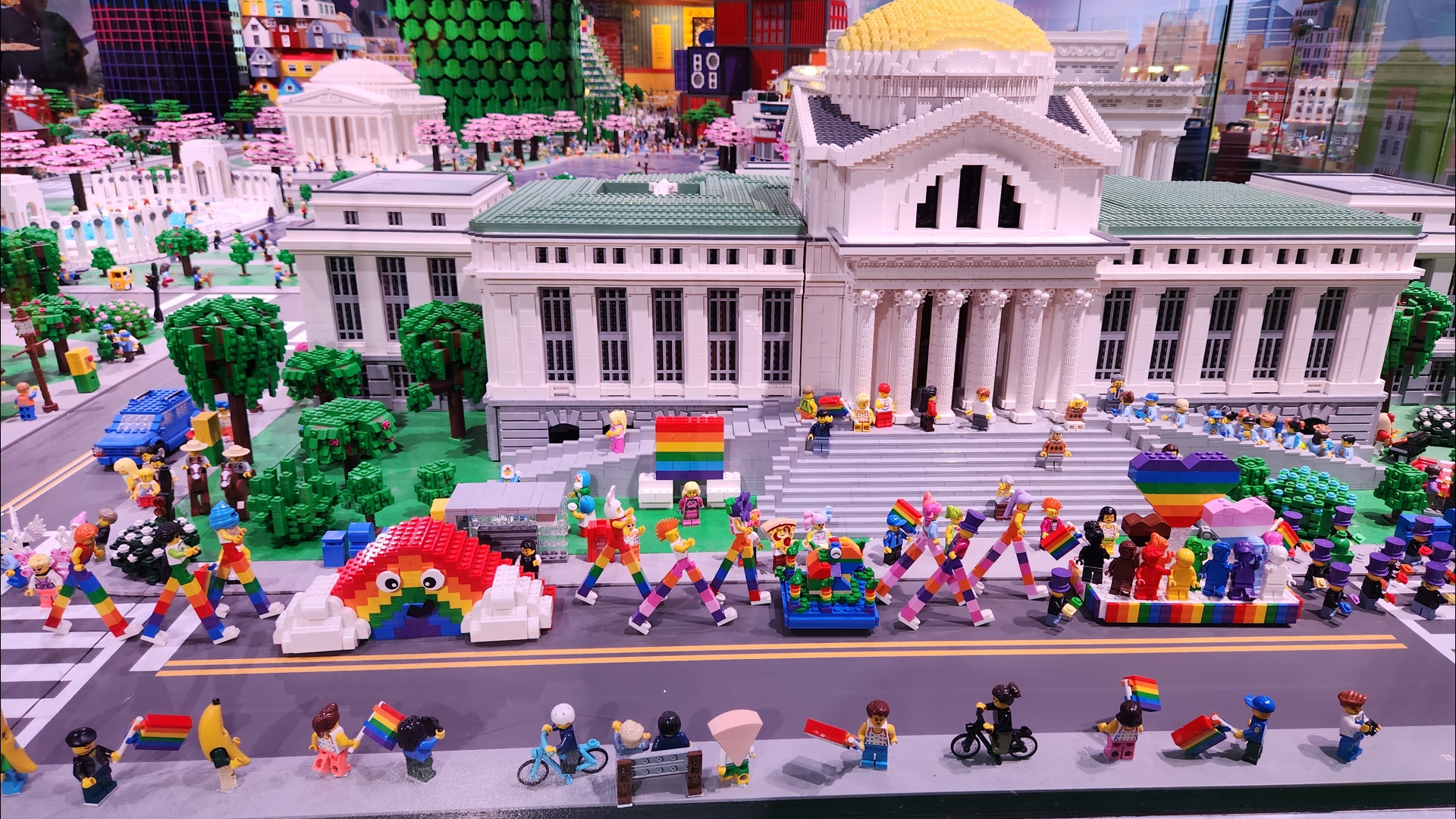 Mini pride parade on display at LEGO Discovery Center in Virginia ...