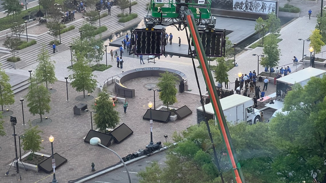 Photos give peek into mystery Marvel movie filming in DC | wusa9.com