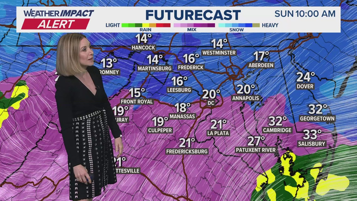 DMV Morning Forecast for Jan. 25, 2026 | Snow starts falling in the DC ...