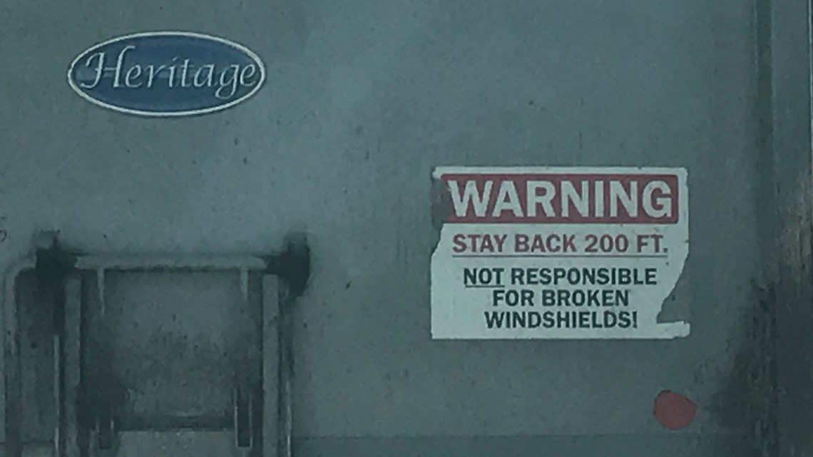 Aluminum Truck Sign Aluminum Warning Sign - Stay Back 200 Ft Not ...
