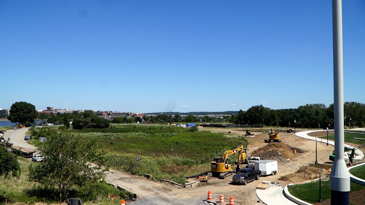 The site sits across from Nationals Park along Anacostia River | wusa9.com
