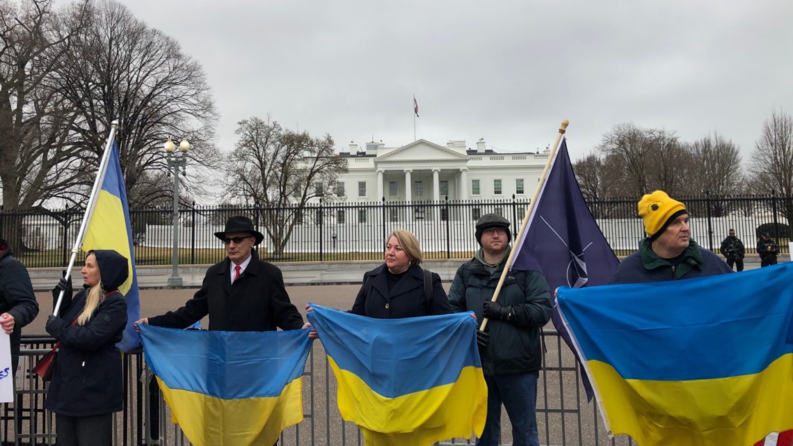 Ukrainians in the DMV protest invasion of Ukraine by Russia | wusa9.com