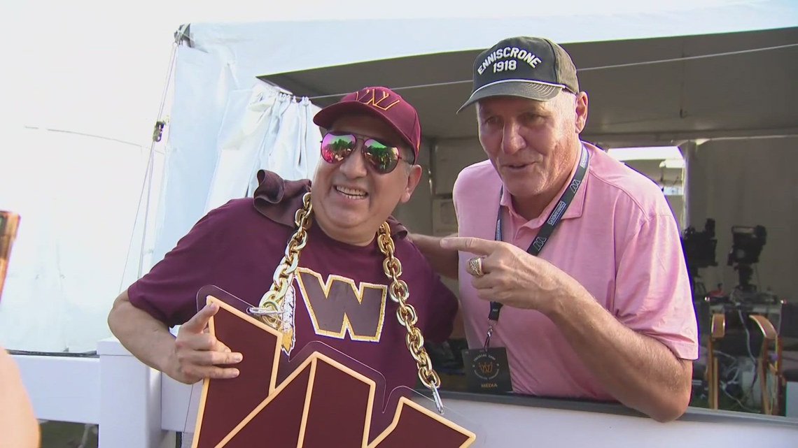 Former quarterback and Super Bowl MVP, Mark Rypien, attends Commanders ...