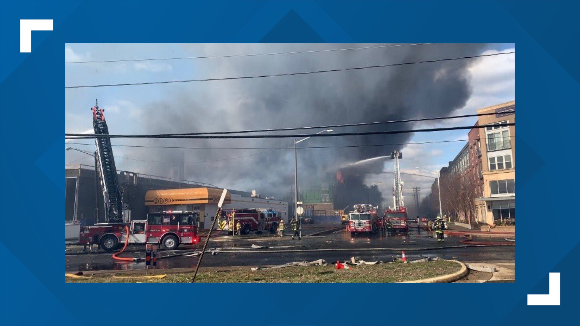 Fire at Alexandria building under construction seen for miles | wusa9.com