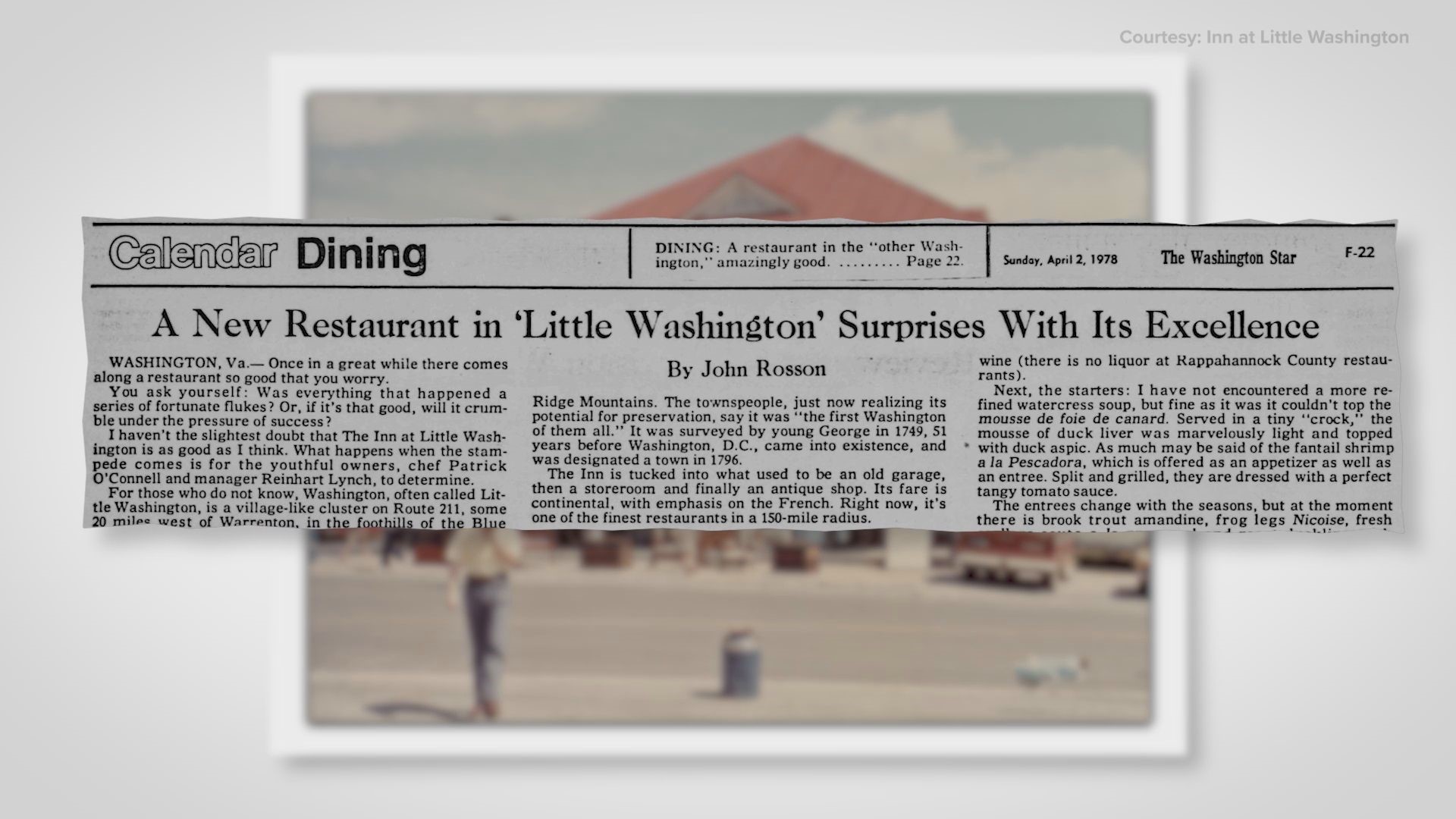 The Inn at Little Washington celebrate its 45 anniversary | wusa9.com