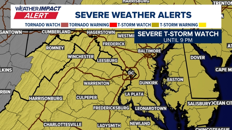 Weather Impact Alert: Severe Thunderstorm Watch in place through 9 p.m ...