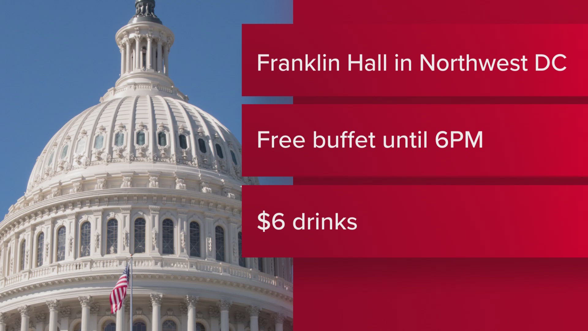 Free vodka, free buffet, all-day happy hours | DC bars offer government ...