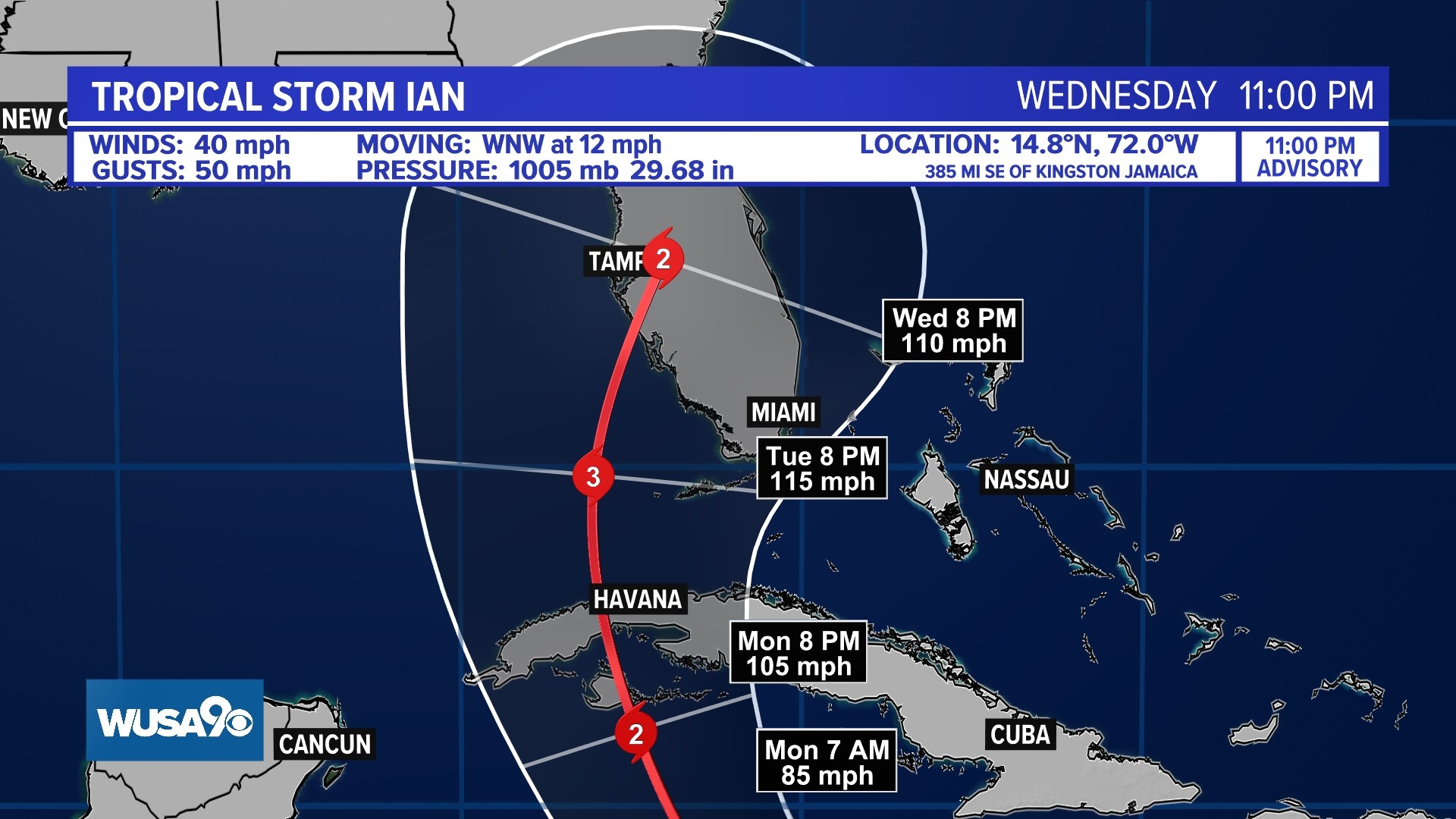 Hurricane Fiona storm track through warm Atlantic waters | wusa9.com
