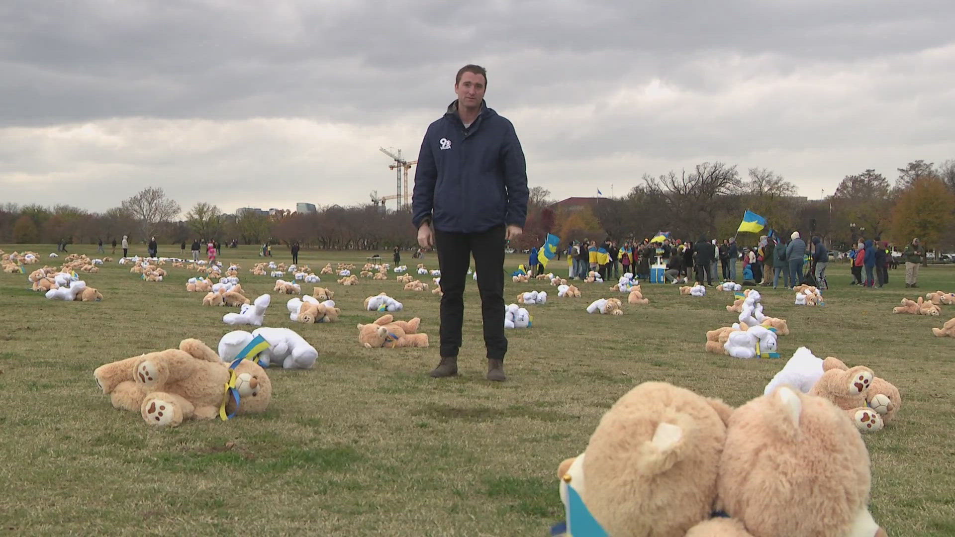 600 teddy bears put on National Mall to honor Ukrainian children ...