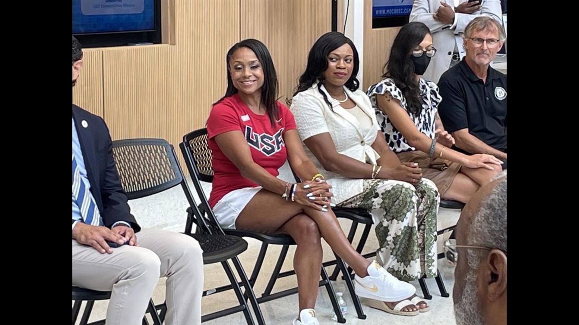 Olympic legend Dominique Dawes gets statue in Montgomery County | wusa9.com