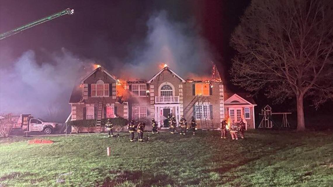 Firefighters battle house fire on Stan Fey Drive in Bowie | wusa9.com