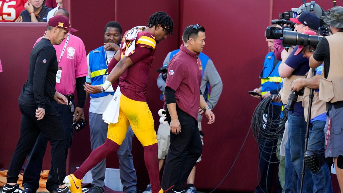 Jayden Daniels injury update: More tests Monday | wusa9.com