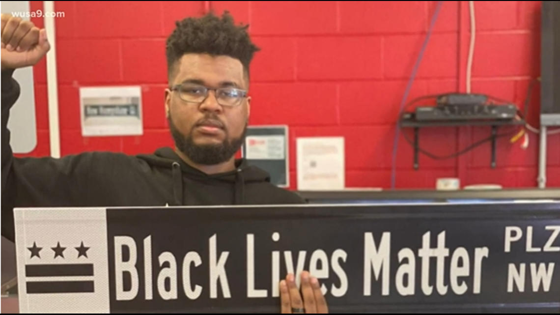 Black Lives Matter Plaza sign designed by DDOT worker | wusa9.com