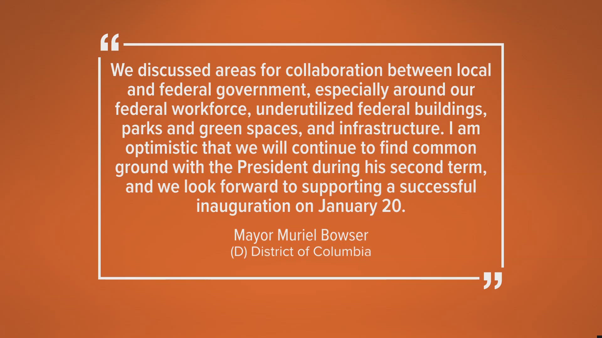 Dc Mayor Muriel Bowser Meets With President Elect Donald Trump