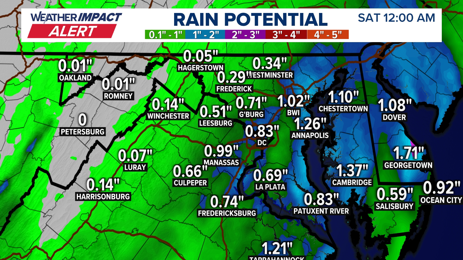 Heavy rain Friday, showers will impact weekend plans | wusa9.com