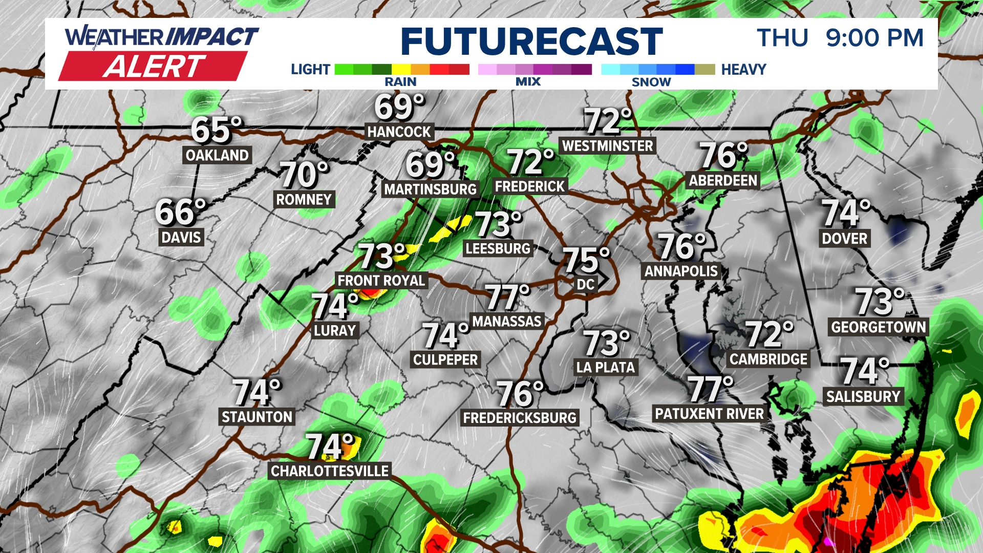 When to plan around storms in the DC region Thursday | Weather Impact ...
