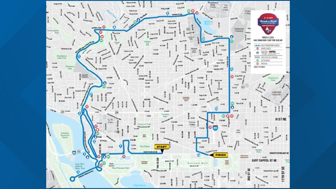 DC road closures and parking restrictions for 2026 Rock ‘n’ Roll Half ...