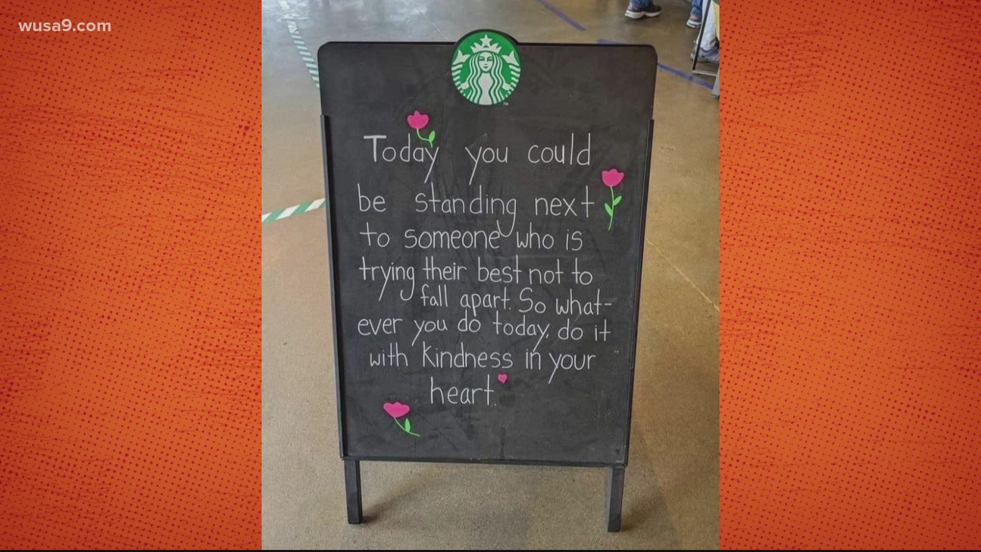 Starbucks sign shares message of kindness | Get Uplifted | wusa9.com