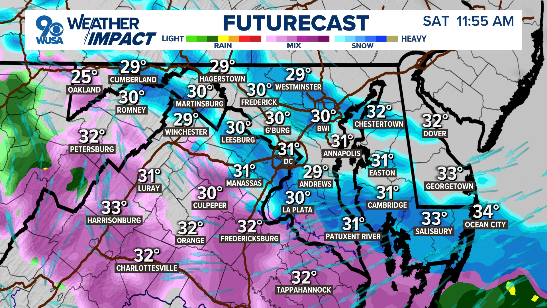 Friday weather: Nice day in the DMV before another round of wintry mix ...